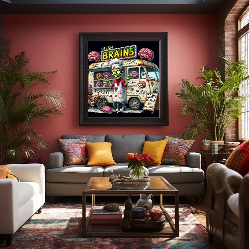 Scary Halloween Zombie Chef PNG, Fresh Brains Food Truck, Zombie ...