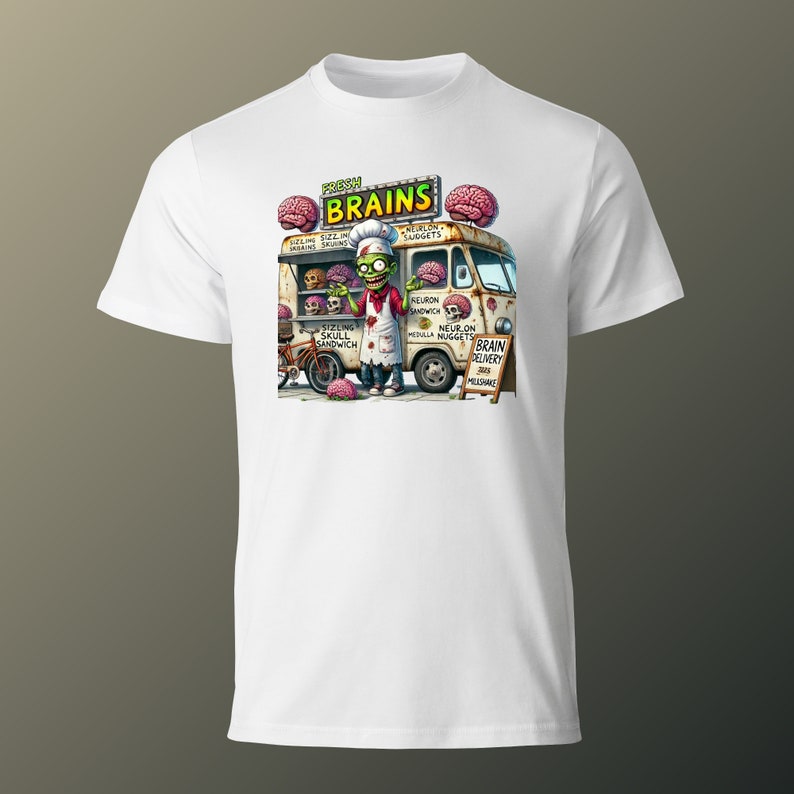 Scary Halloween Zombie Chef PNG, Fresh Brains Food Truck, Zombie ...