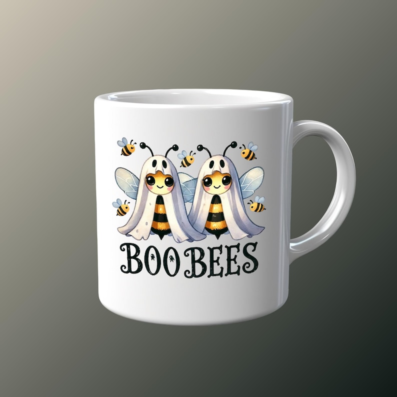 Boo Bees Halloween PNG, Watercolor Funny Ghost Bees Clipart, Cute Ghost ...