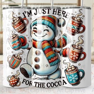 Snowman Hot Cocoa PNG, Xmas Frosty, Cute Snowman Drinking Cocoa Clipart ...