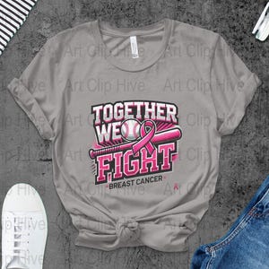 Together We Fight Breast Cancer PNG, Pink Ribbon Awareness Design ...