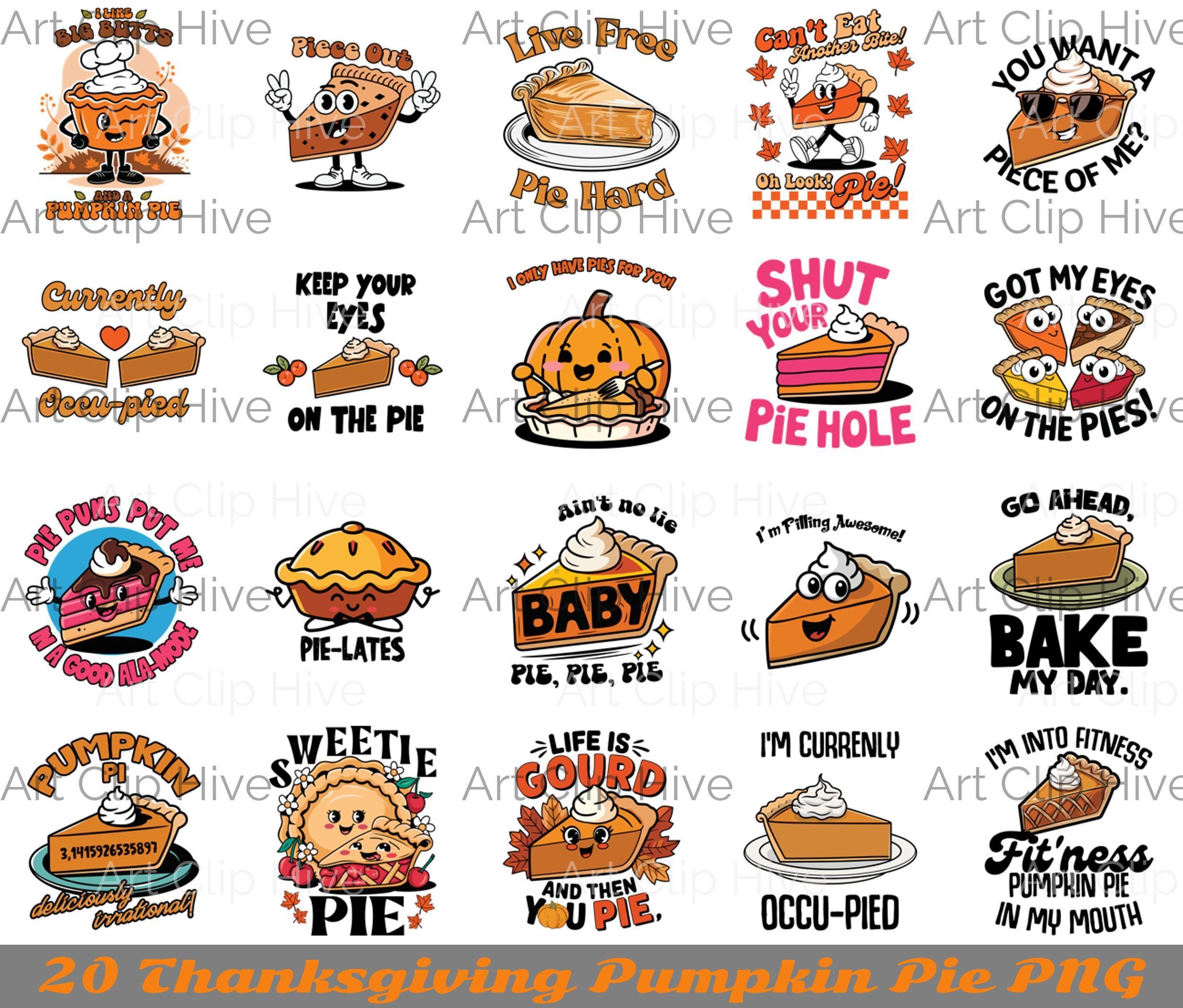 Cartoon Pumpkin Pie Clipart Graphics, Bakery PNG, Thanksgiving Dessert ...