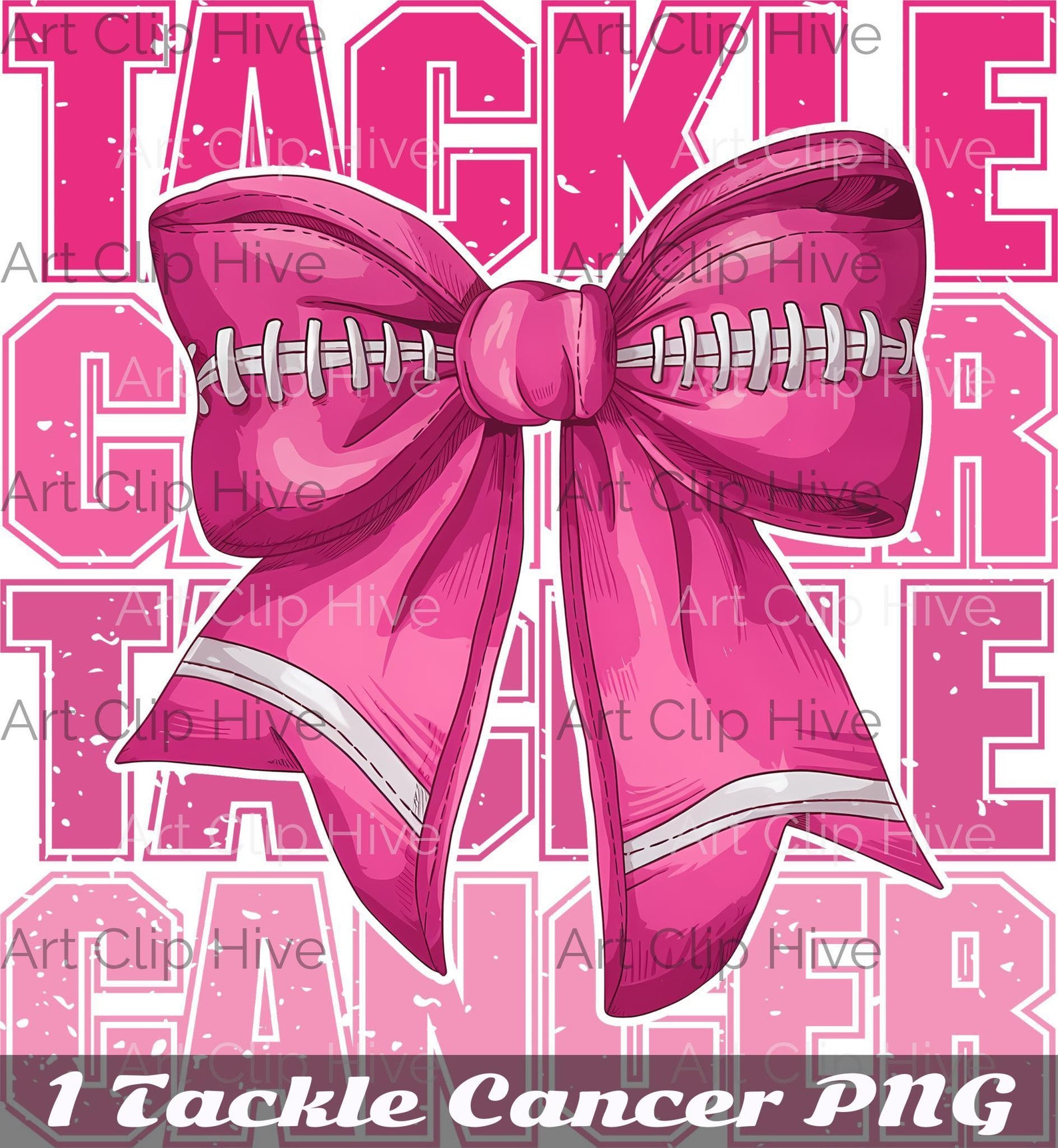 Tackle Cancer Png, Breast Cancer Awareness, Fight Cancer With Pink Bow ...