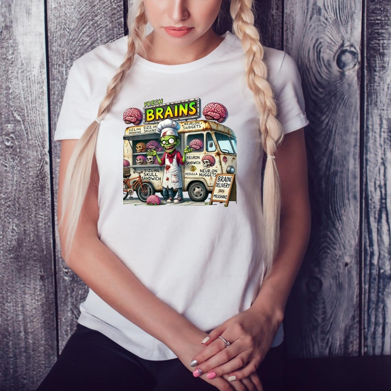 Scary Halloween Zombie Chef PNG, Fresh Brains Food Truck, Zombie ...