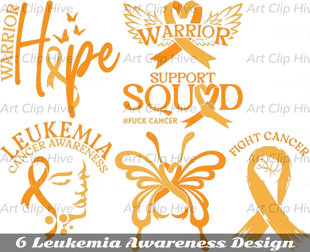 Leukemia Awareness PNG Bundle, Cancer Ribbon Designs, Leukemia Support ...