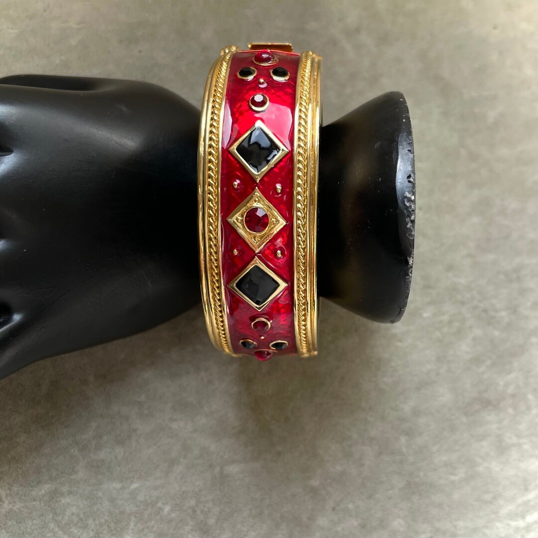NOS NIB Edgar Berebi Petersburg Enamel Rhinestone Hinged - Etsy