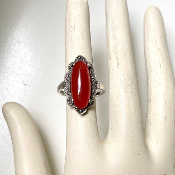 835 Sterling Arts & Crafts Star Sapphire Ring - Gem