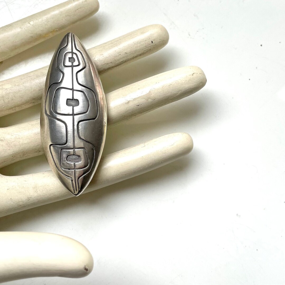 Sterling Lisa Jenks Brooch - Signed Jenks, Sterling Abstract Retro Pin ...