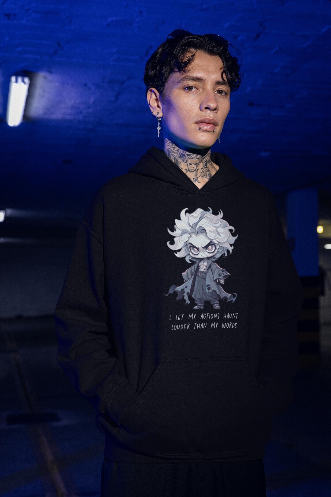 Cool Skeletal Zombie Warrior Casual Graphic Hooded Pullover Spooky ...