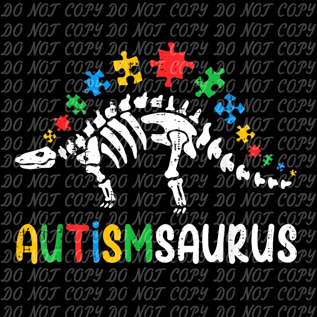 Autism Dinosaur Png, T-rex Autism Png, Autism Png for Kids ,dino Autism ...