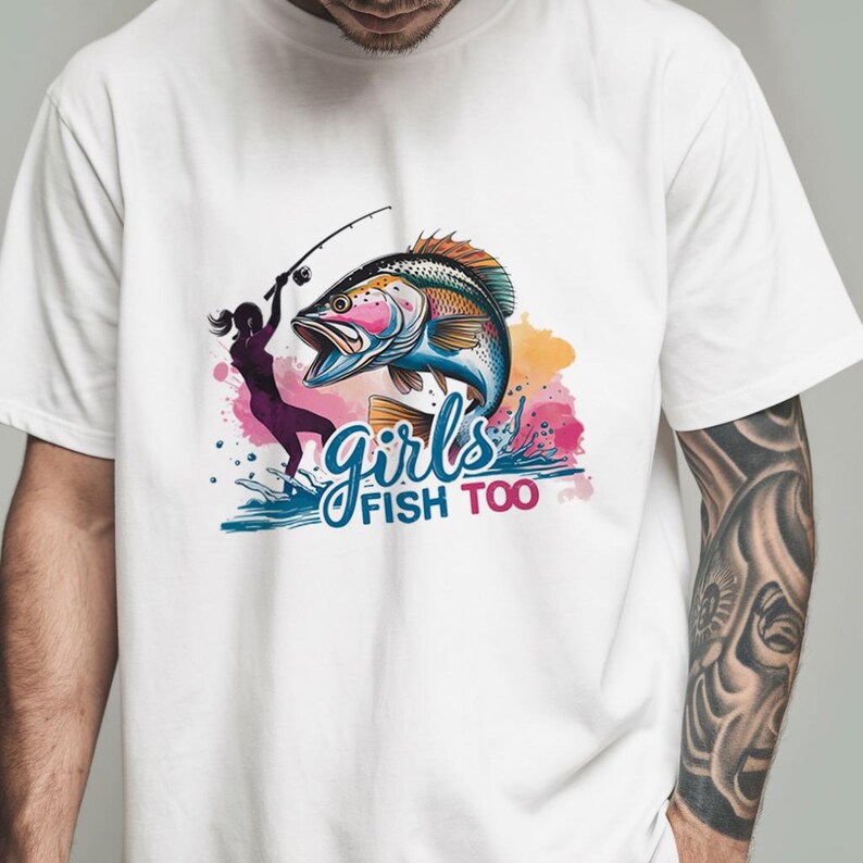 Women Fish Too Png, Reel Girls Fish Png - Etsy