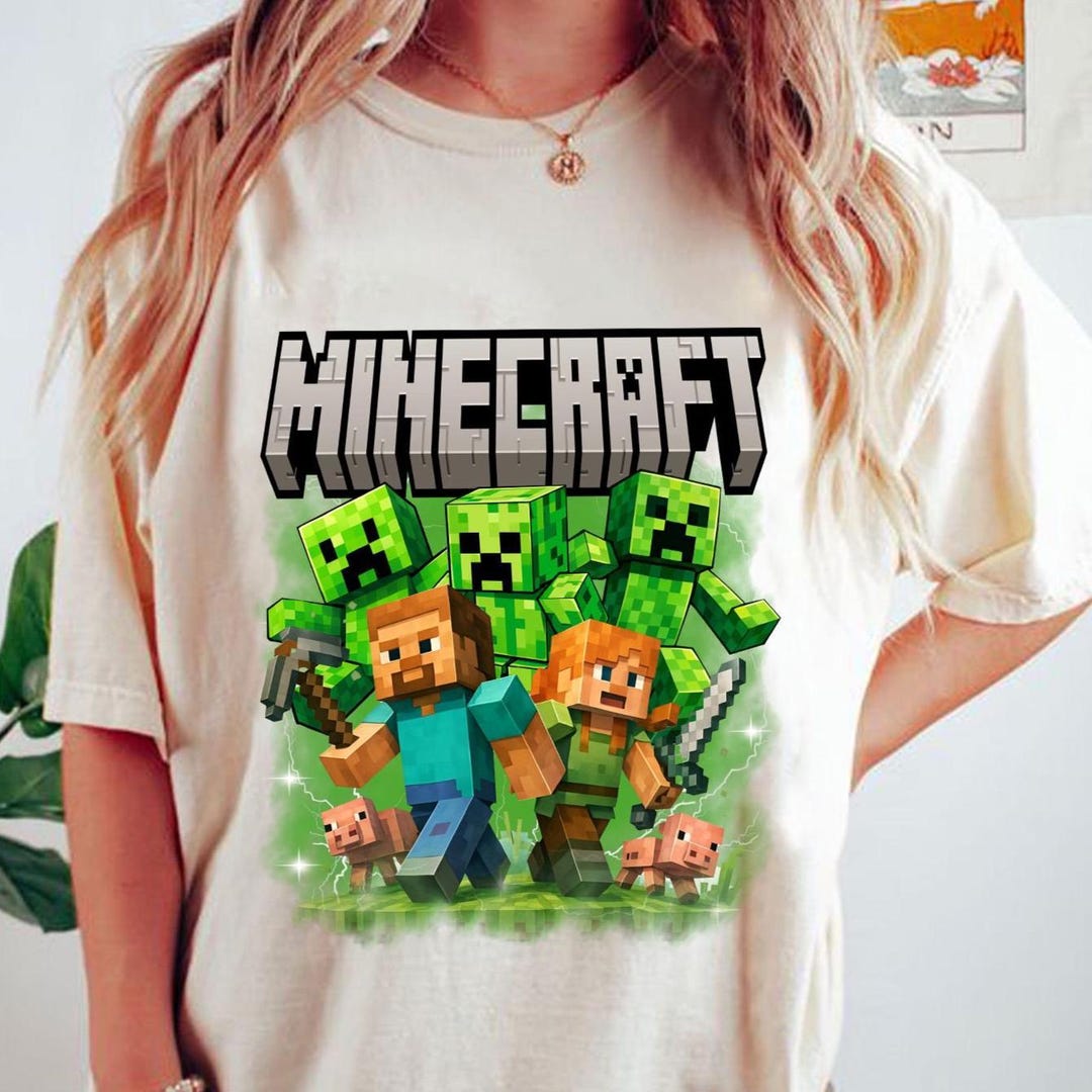 Custom Bootleg Minecraft Shirt, Minecraft Birthday Gift, Minecraft ...