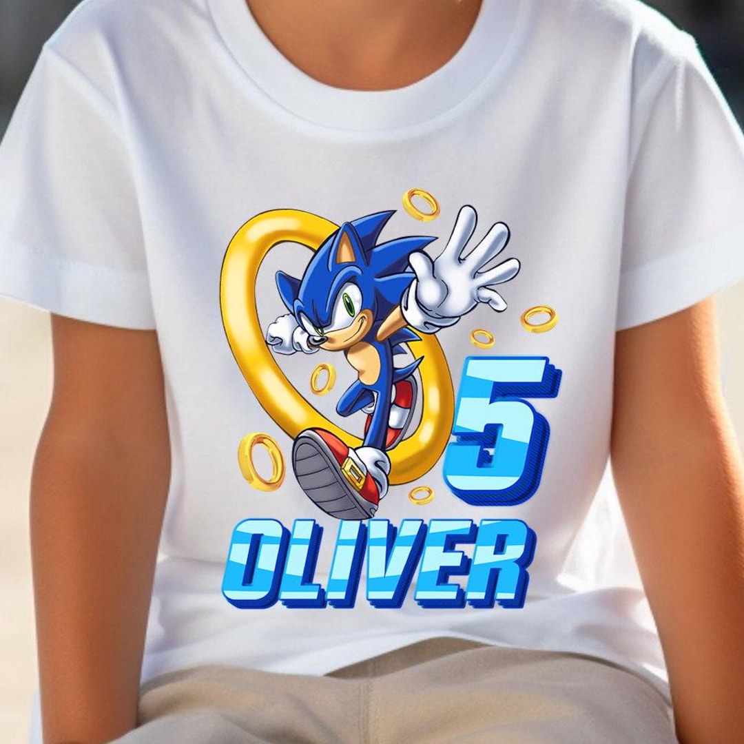 Custom Sonic Shirt, Personalized Sonic Birthday Tees, Sonic Theme Party ...