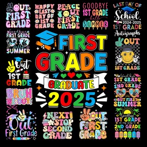 1st Grade Graduation Png, First Grade Grad Bundle, 1st Grade PNG, Last ...