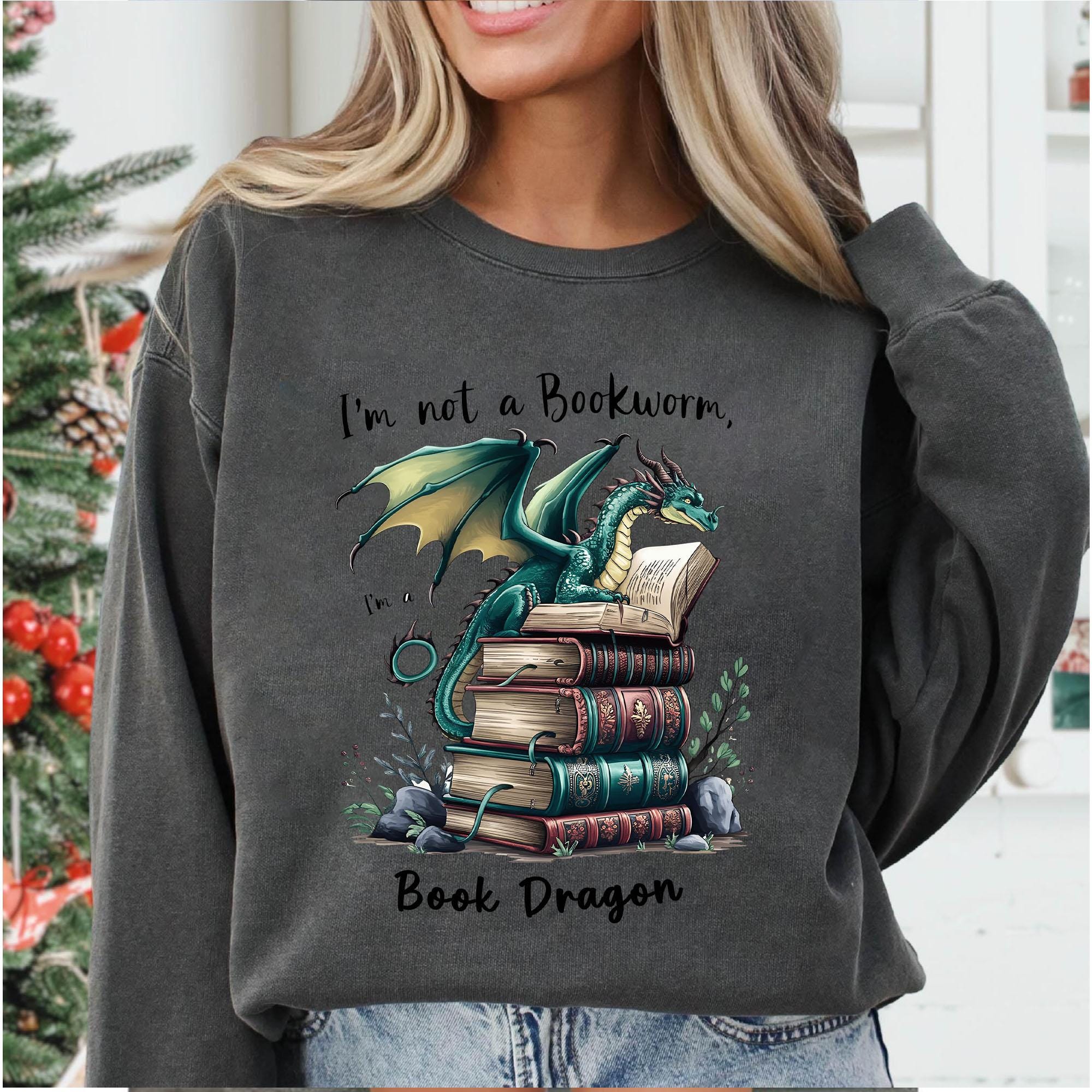 Book Dragon PNG - I’m Not a Bookworm Sublimation Design, Fantasy ...