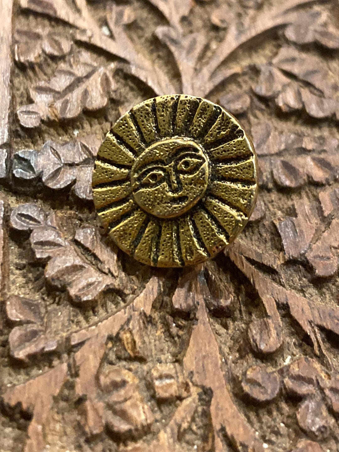 Vintage Sun Gold Chanel Authentic Craft Supply Signed Button Paris ...