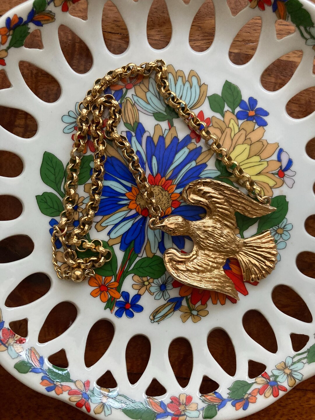 Rare Napier Bird Pendant Necklace Vintage Boho Glam Sustainable Fashion ...