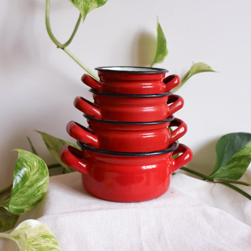 Enamel Pot With Lid - Etsy