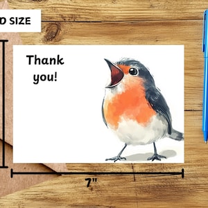 Robin Thank You Cards, Watercolor Robin Thank You Card Single, 10-pack ...