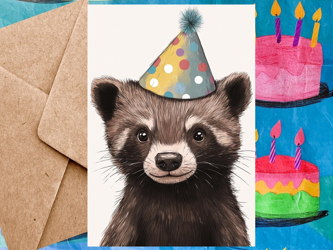 Cute Wolverine Birthday Card for Kid - Happy Birthday Card Wolverine ...