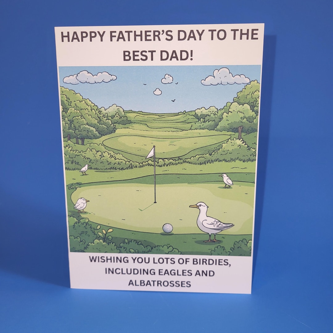 Funny Golf Father's Day Card for A Dad Who Loves Golf, Punny Golf ...