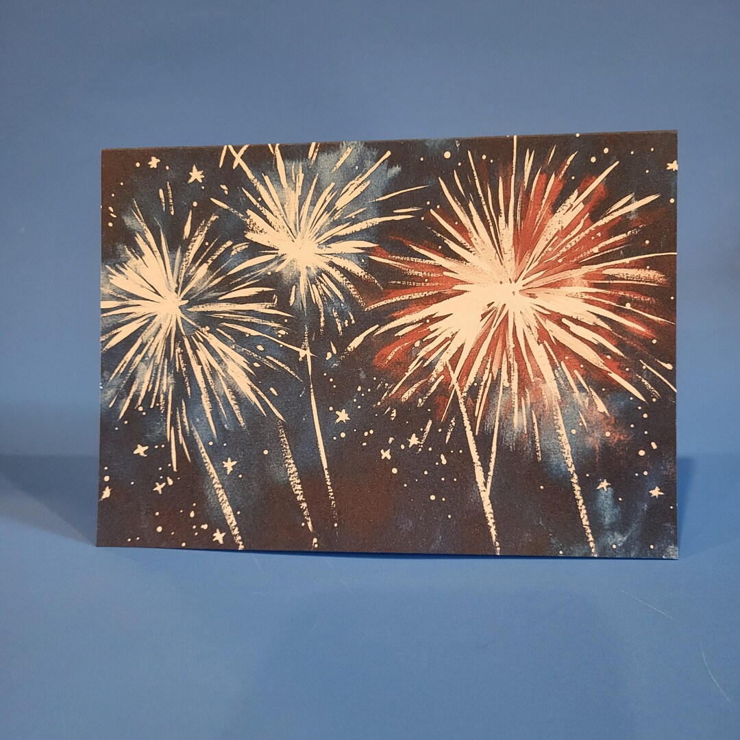 Bright Fireworks Fourth of July Cards, American Fireworks for 4th of ...