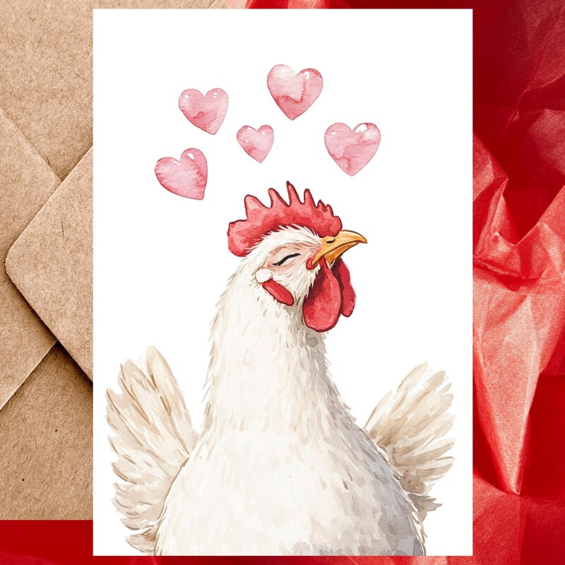 Chicken Card - Etsy