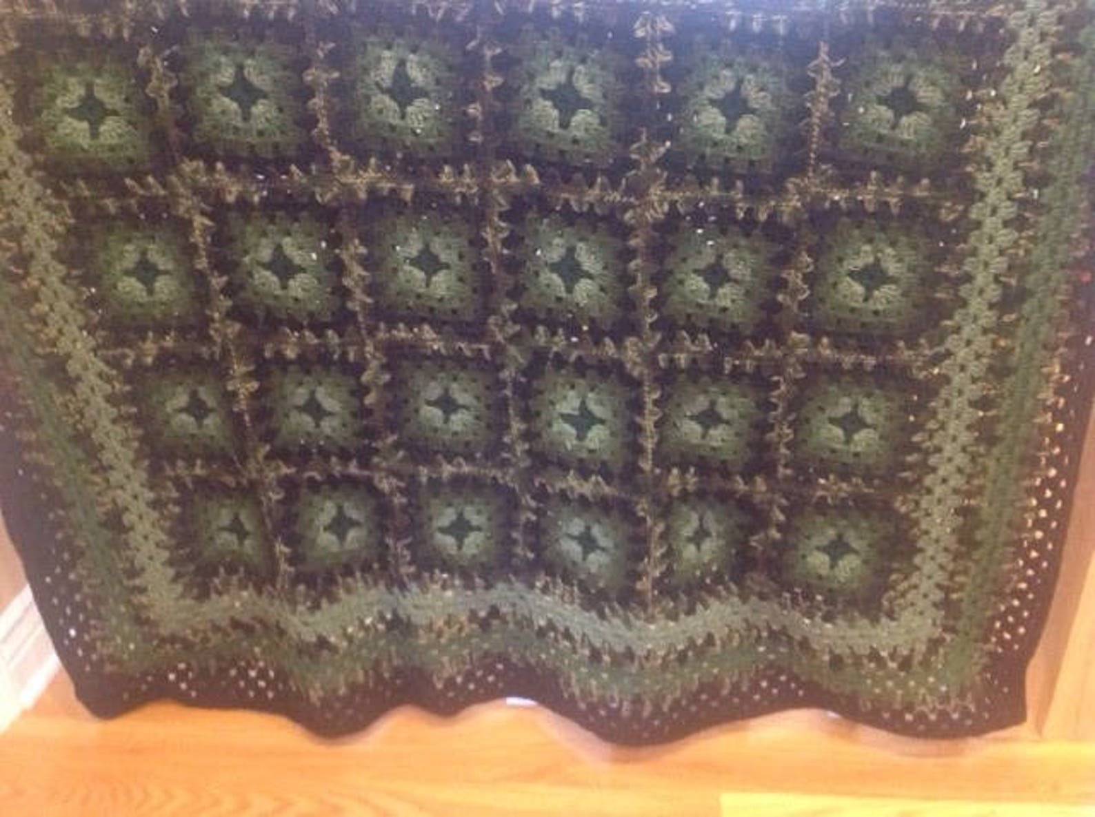 Turkey Hunt Handmade Granny Square Afghan FREE SHIPPING - Etsy