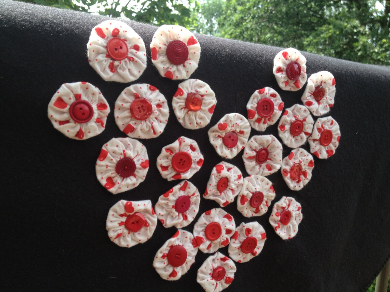 Yo-yo Heart Blanket FREE SHIPPING - Etsy