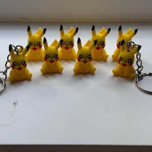3D Printed Pikachu Keychains - Etsy