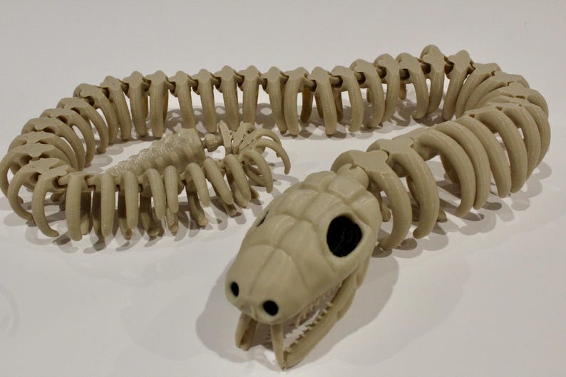 3D Printed Articulating Snake Skeleton - Etsy