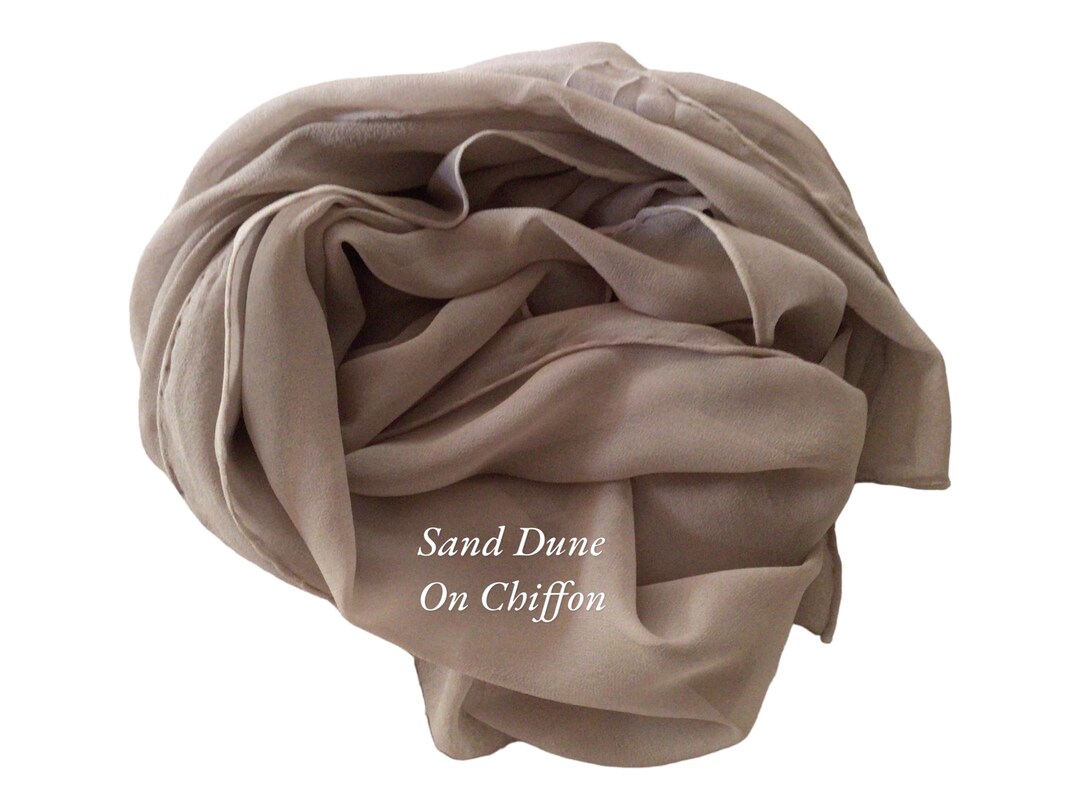 Sand Dune Silk Scarves in Habotai Orchiffon or Sheer Chiffon Fabric ...