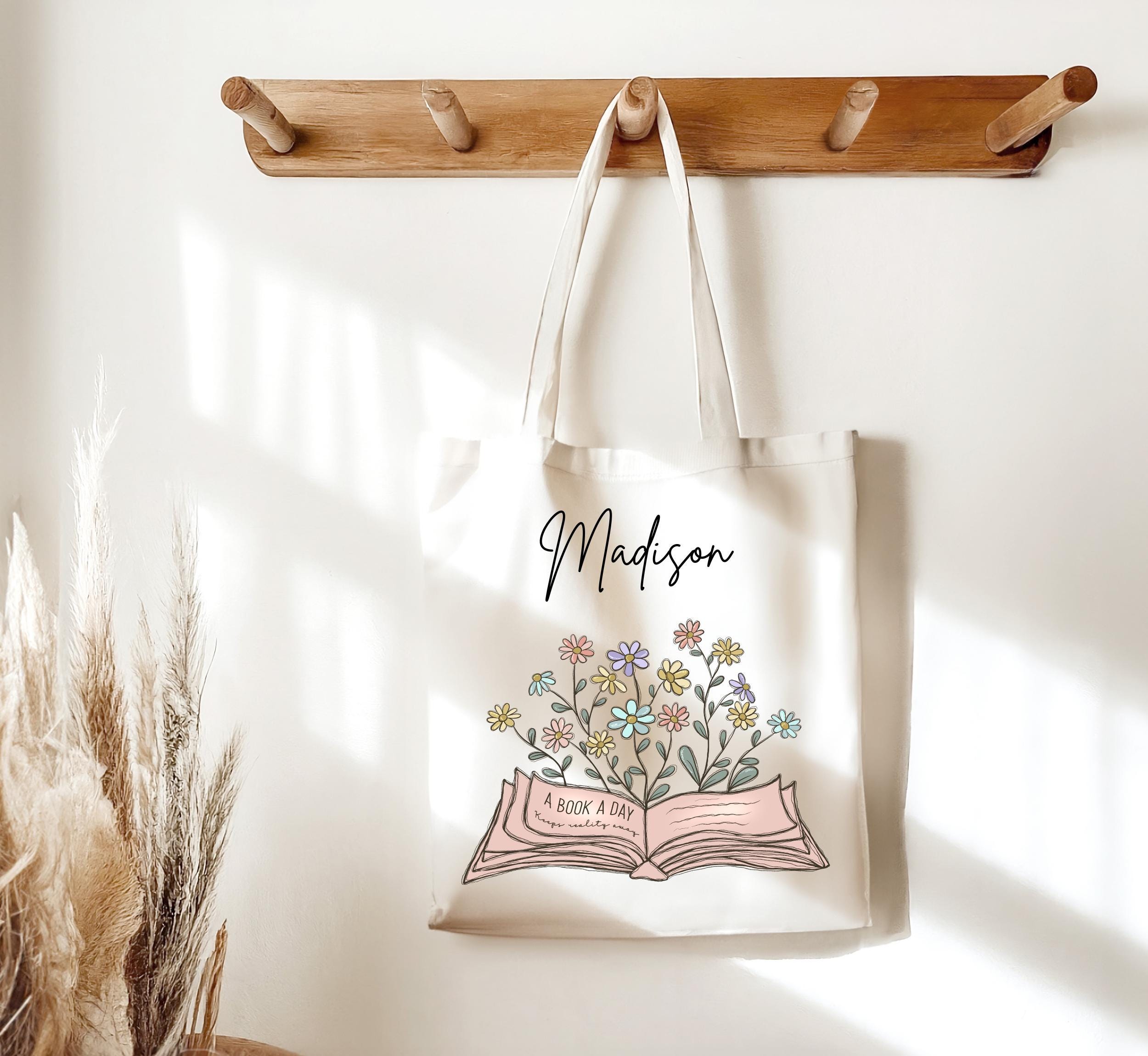 Library Tote Bag, Books Tote Bag, English Teacher, Custom Bookish Bag ...