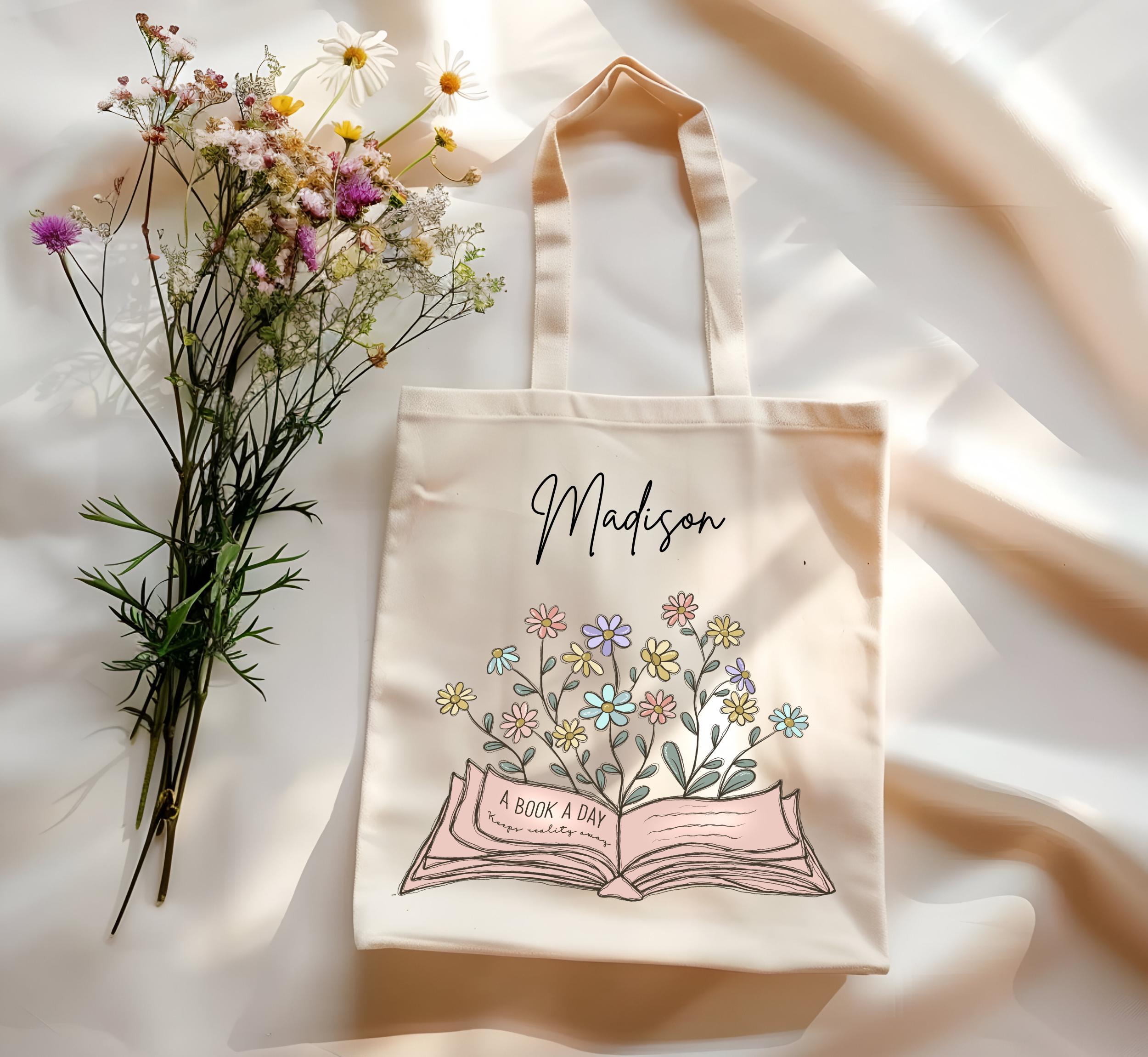 Library Tote Bag, Books Tote Bag, English Teacher, Custom Bookish Bag ...