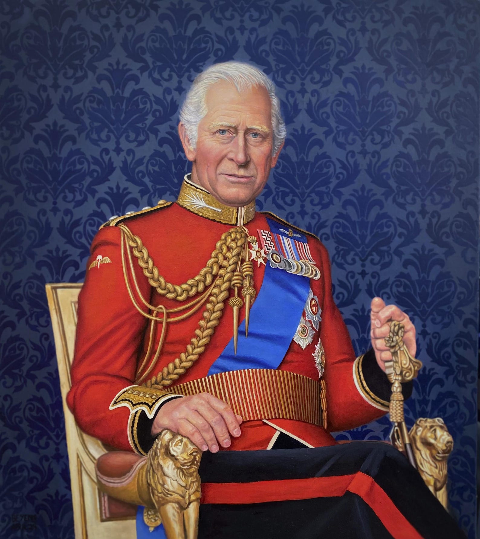 Portrait Charles III King of England Portrait Celebrity Art Royal ...