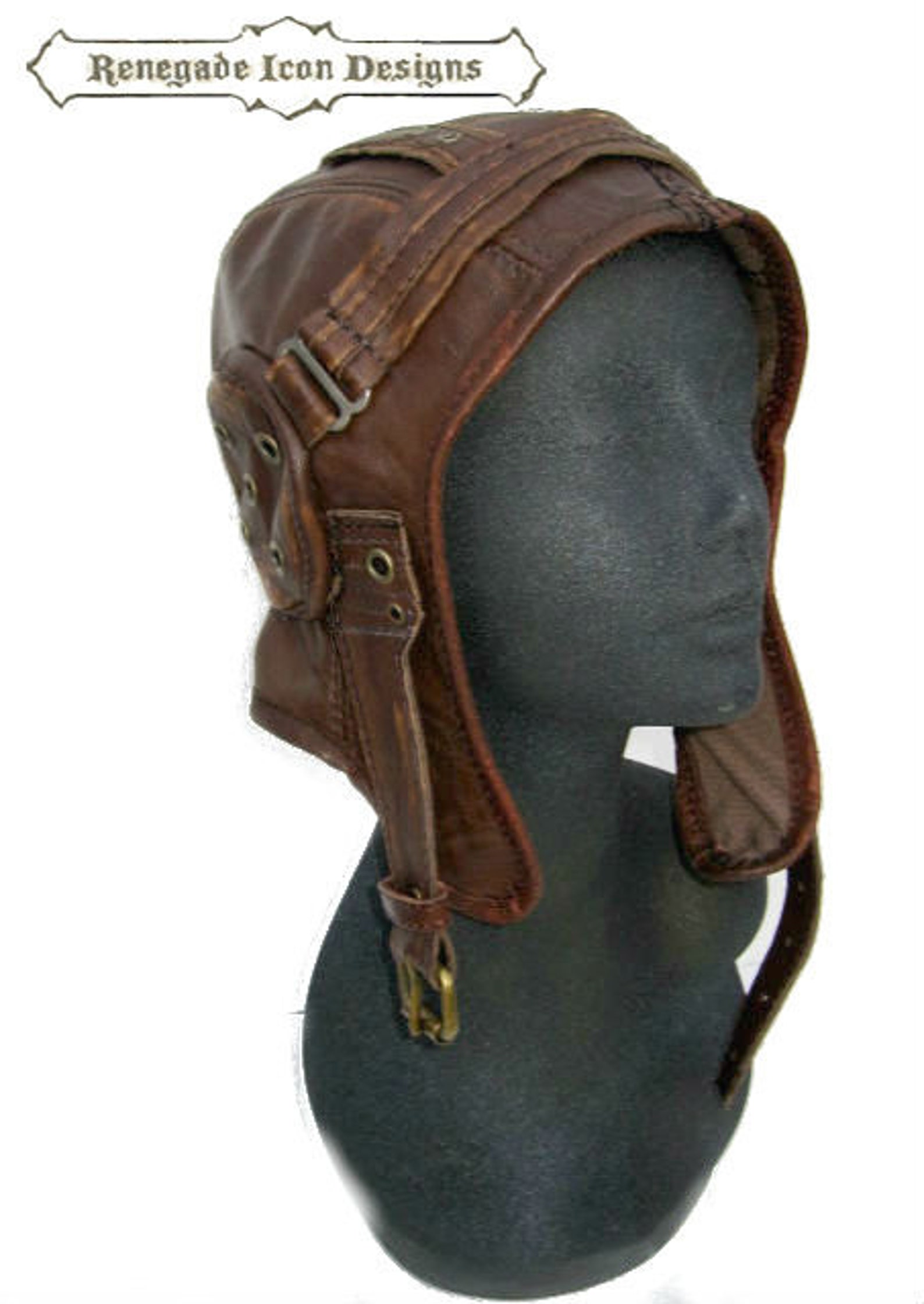 Aviator Hat Flight Cap Tank Girl Leather Distressed - Etsy