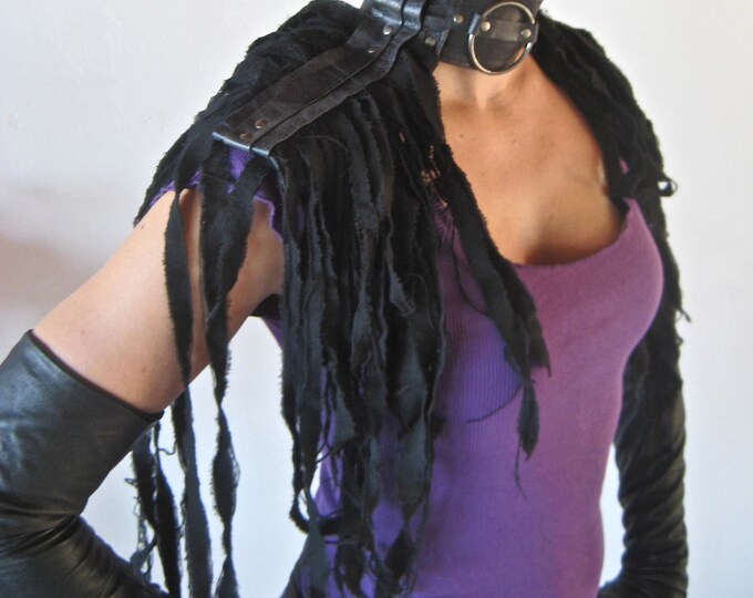 Leather Collar, Epaulettes, Shredded: Zombie Couture Leather Collar ...