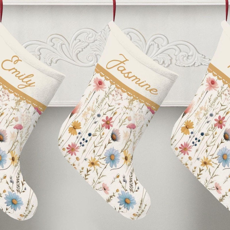 Custom Floral Stocking - Etsy