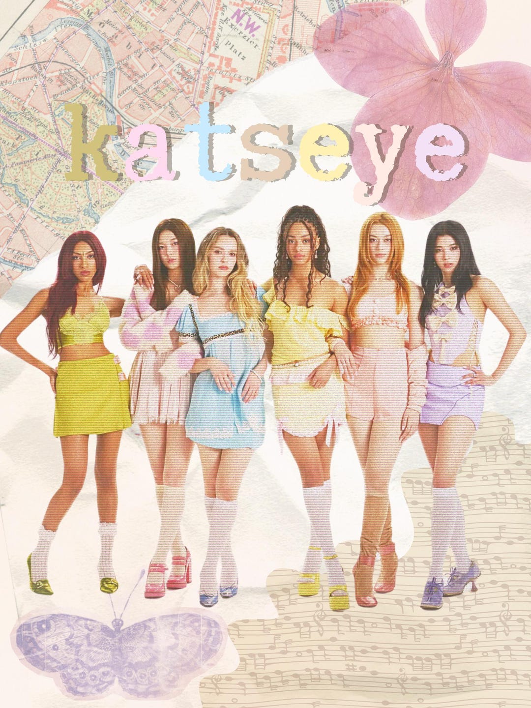 Y2k Scrapbook Katseye Poster/digital Print/phone Wallpaper - Etsy