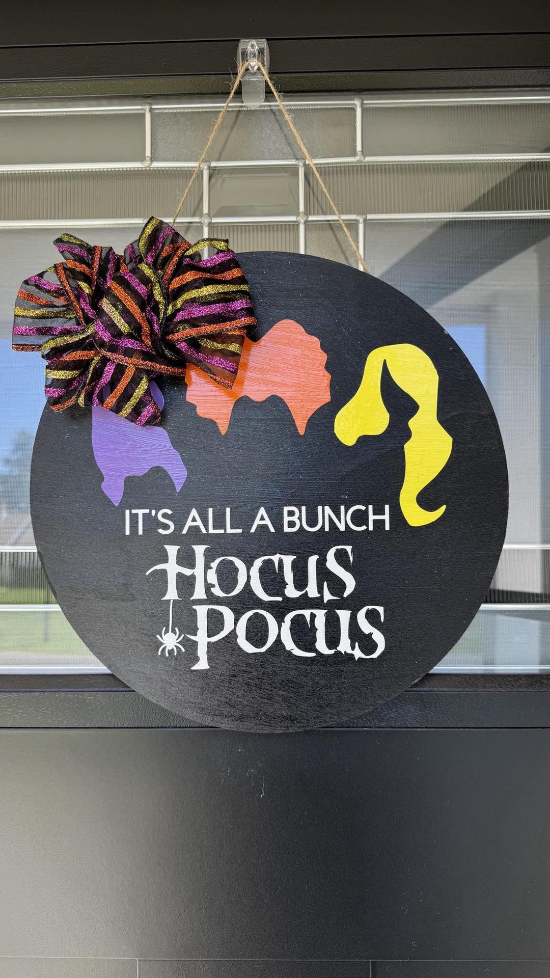 Wood 12" Circle "hocus Pocus" Door Hanger Sign - Etsy