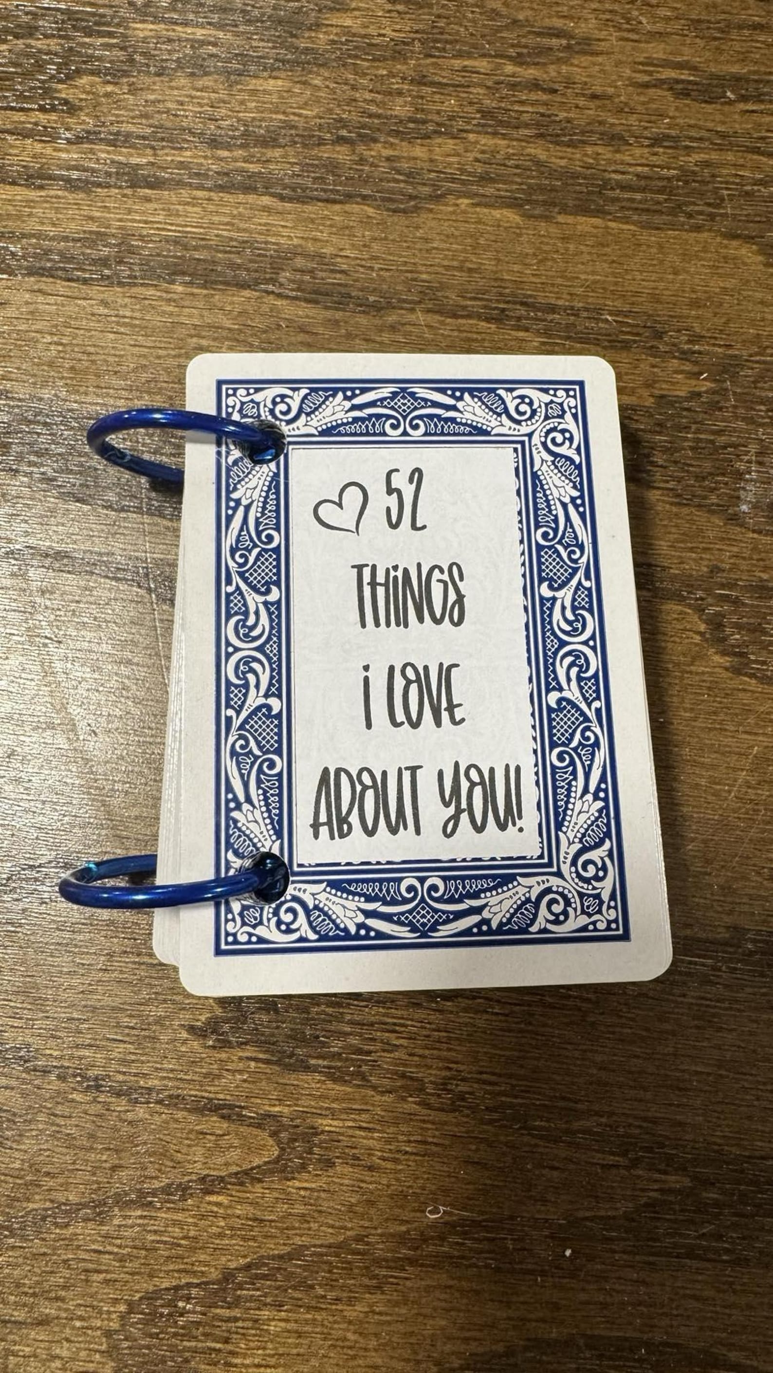 52 Things I Love About You Deck of Cards, Valentine's Day/anniversary ...
