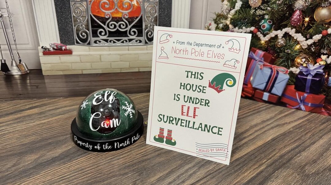 Santa or Elf Fake Glitter Security Cameras - Etsy