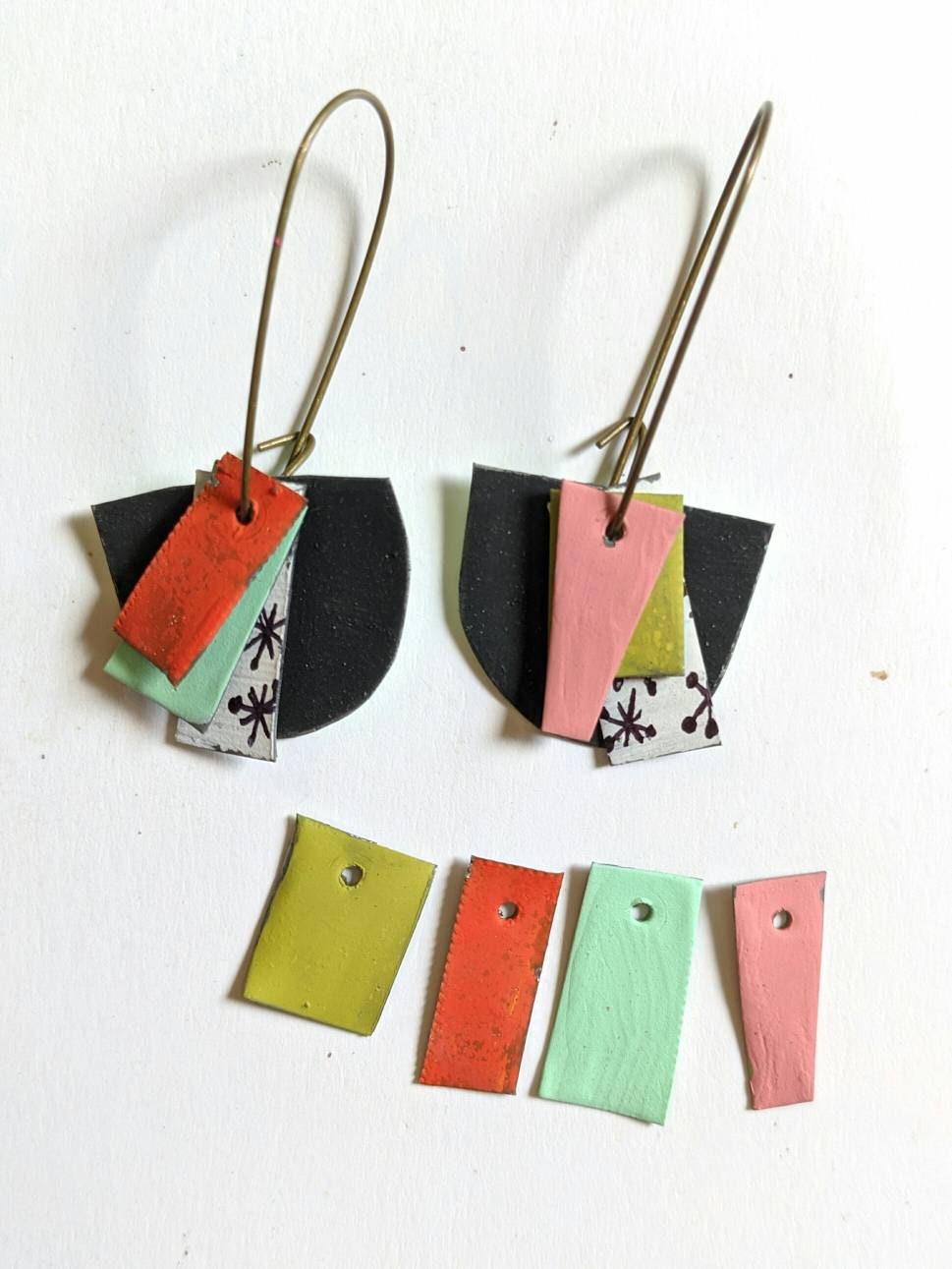Confetti Bits and Earrings Set Retro Pack - Etsy