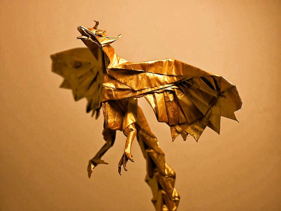 Origami Sculpture Phoenix. Housewarming Gift. Home Decor Ornament ...