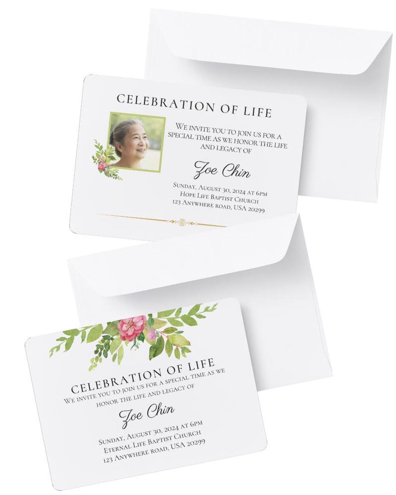 Editable Funeral Flyer Celebration of Life Funeral Brochure Funeral ...