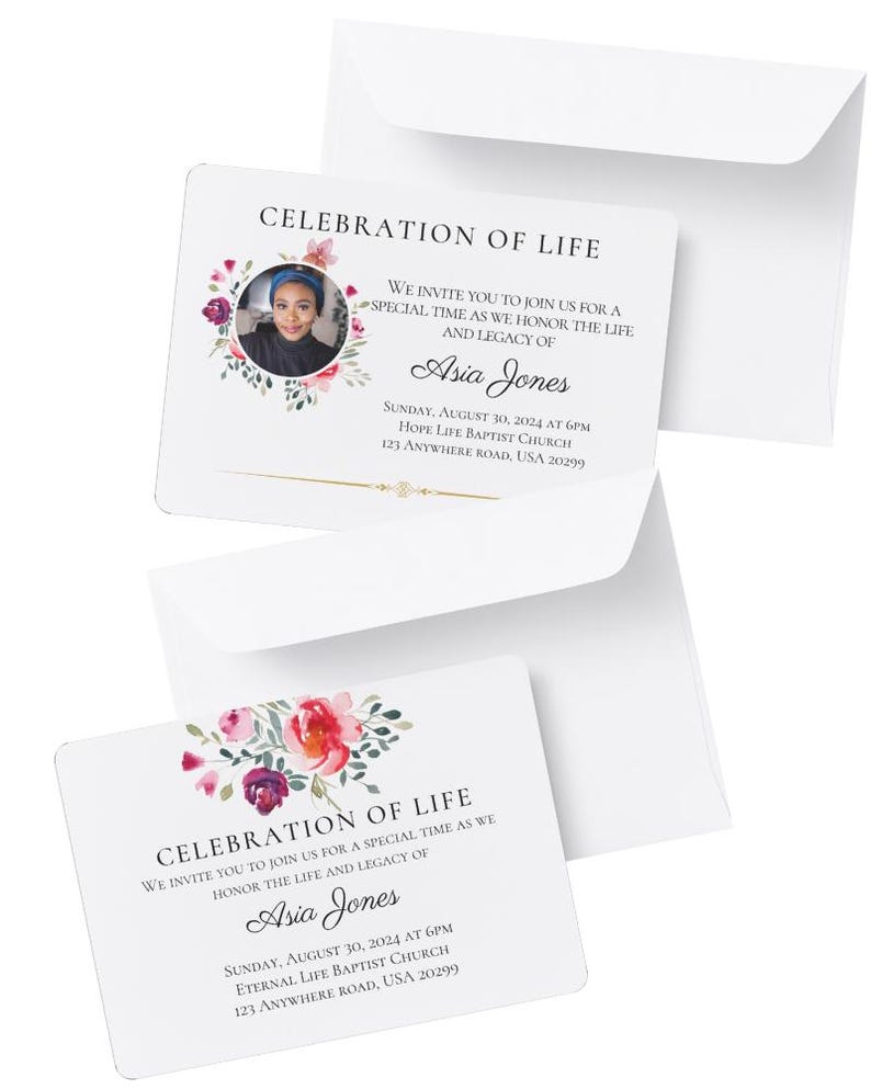 Editable Funeral Program Canva Template Funeral Handout Funeral ...