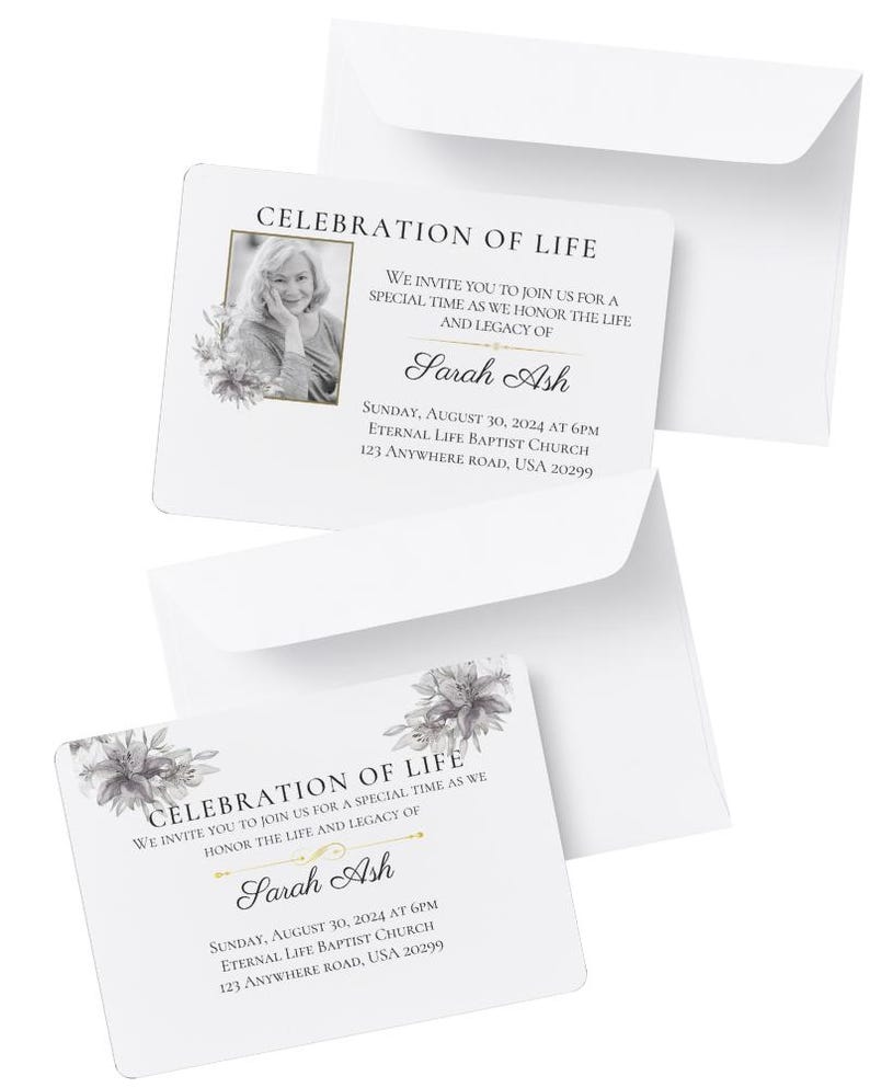 Editable Funeral Flyer Celebration of Life Funeral Brochure Funeral ...
