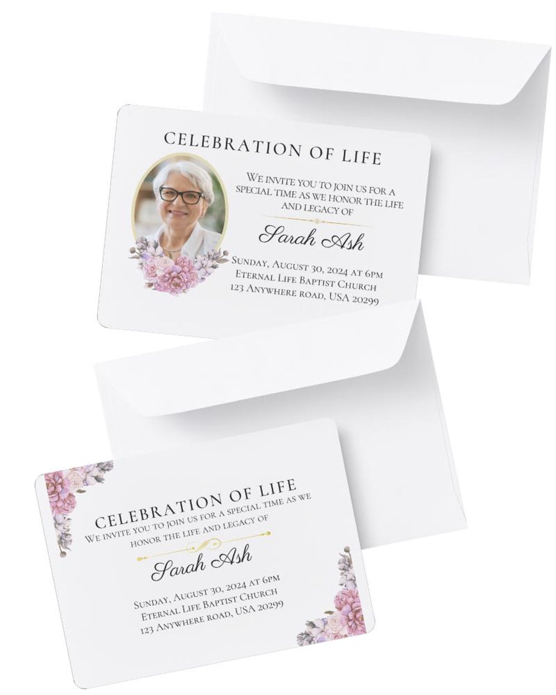 Editable Funeral Flyer Celebration of Life Funeral Brochure Funeral ...