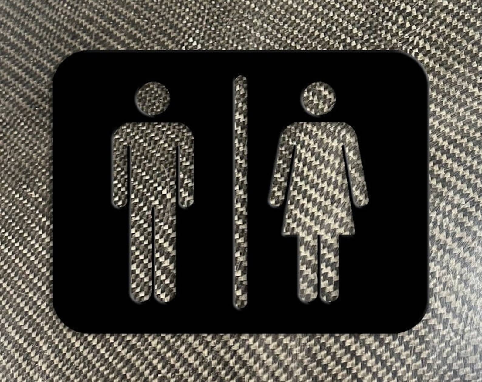 Metal Restroom Sign - Powder Coated - Etsy