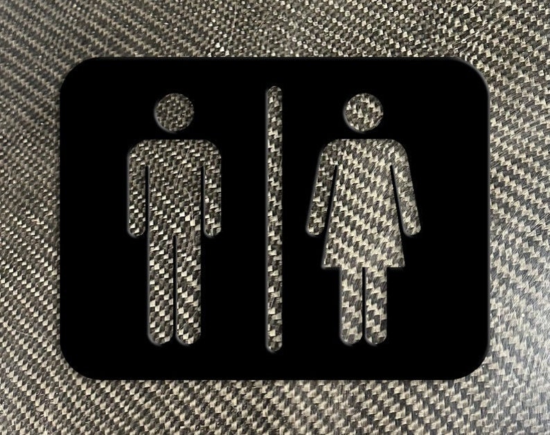 Metal Restroom Sign - Powder Coated - Etsy
